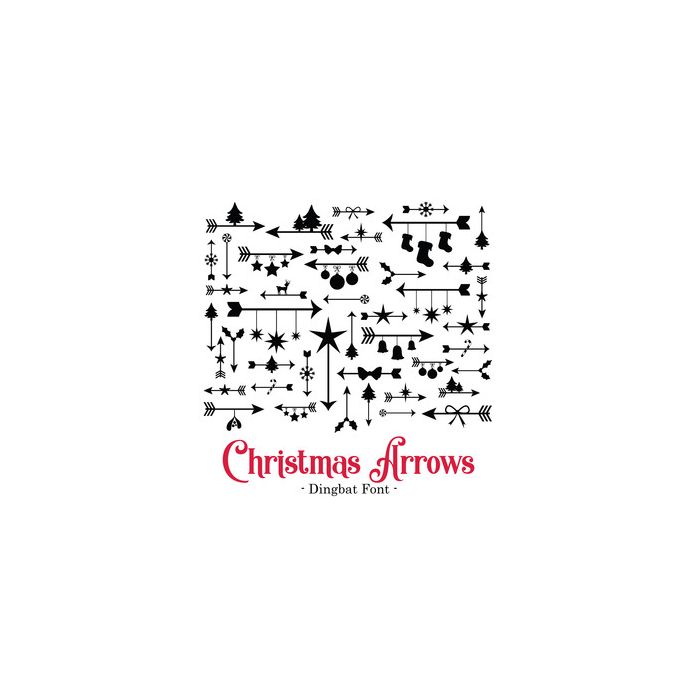 christmas arrows dingbat font