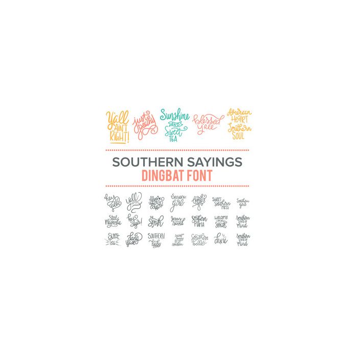southern sayings dingbat font