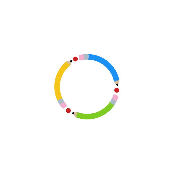 pencil circle frame school
