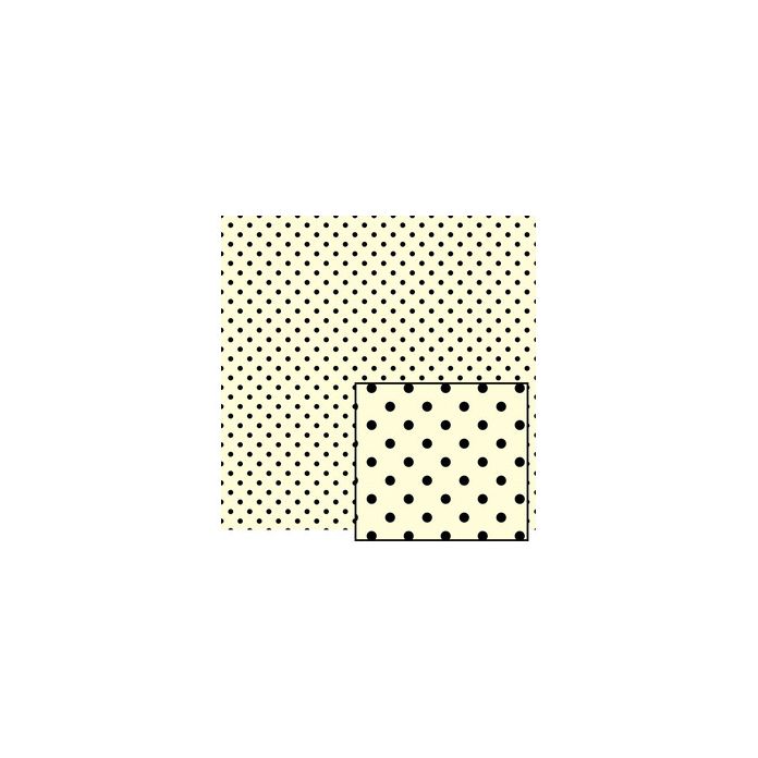 black polka dots on cream pattern