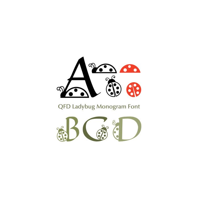qfd ladybug monogram font