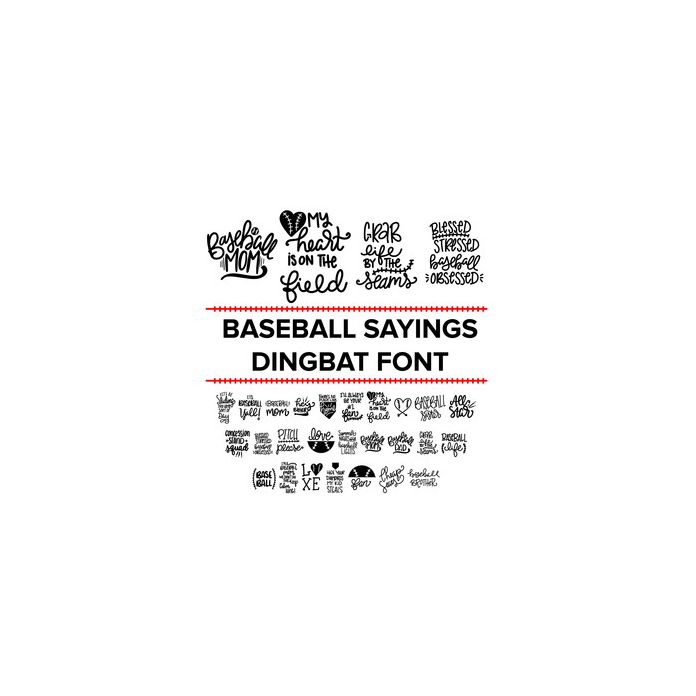 baseball sayings dingbat font