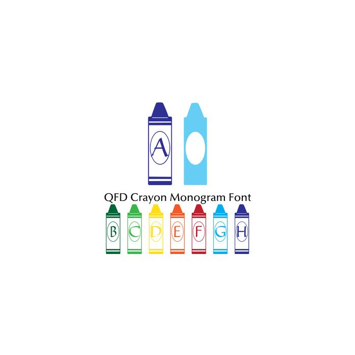 qfd crayon monogram font