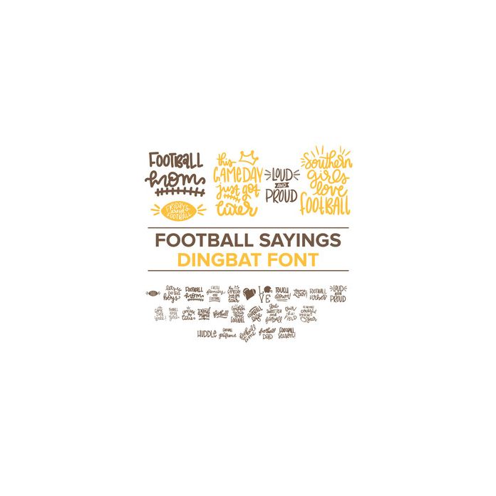 football sayings dingbat font