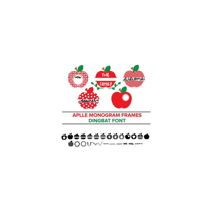 apple monogram frames dingbat font