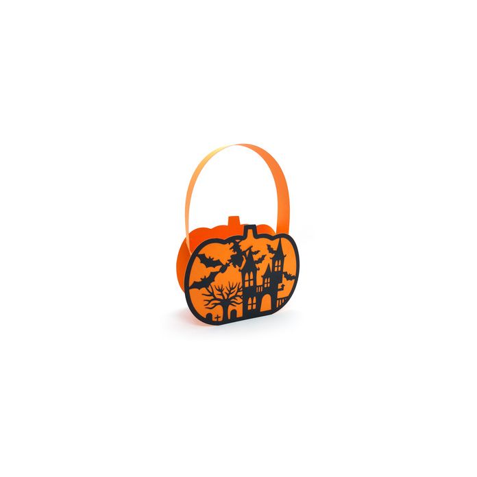 halloween pumpkin haunted house basket