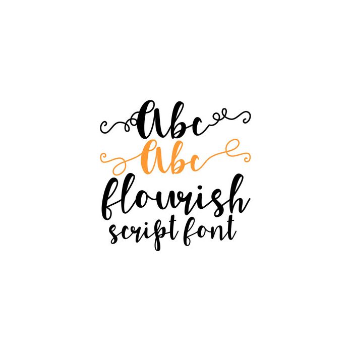 flourish script font