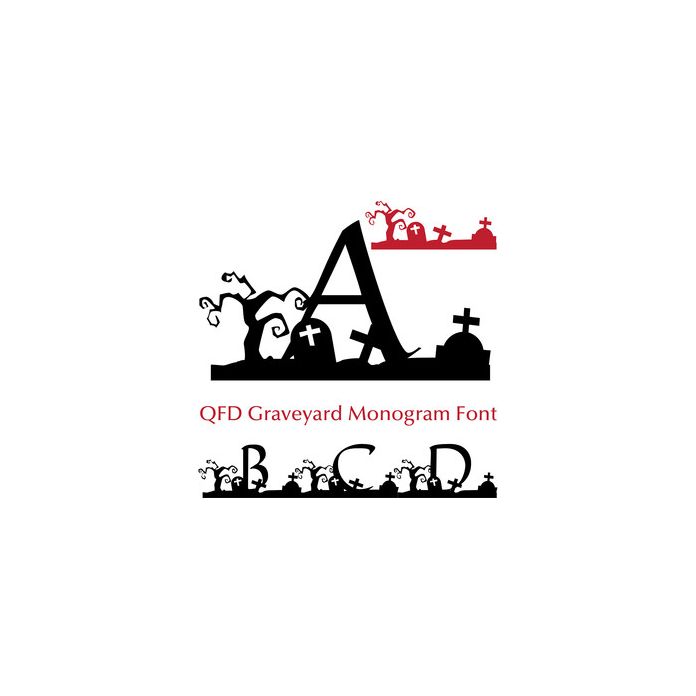 qfd graveyard monogram font