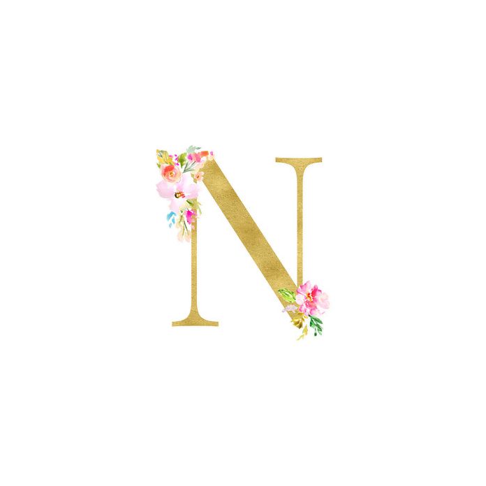 floral monogram n