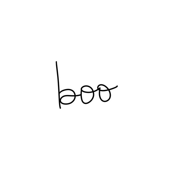 handwritten boo