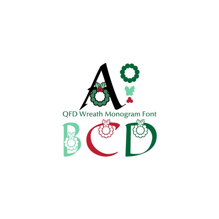 qfd wreath monogram font