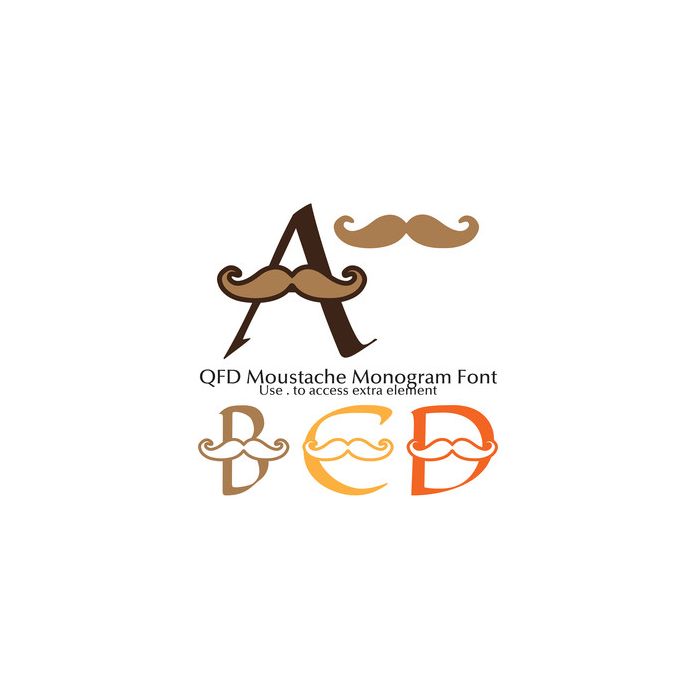 qfd moustache monogram font