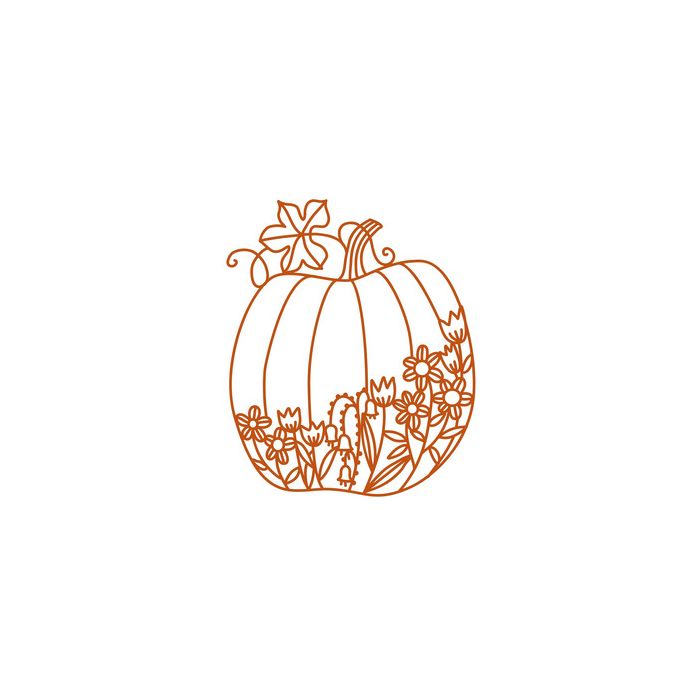 floral pumpkin filigree papercut