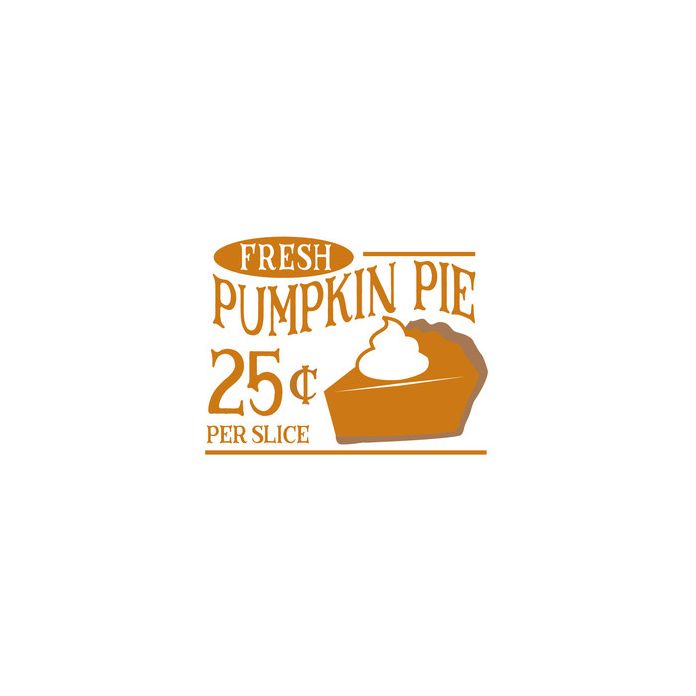 fresh pumpkin pie sign