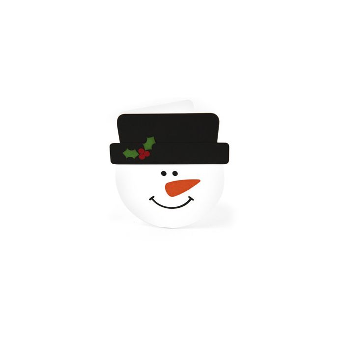 snowman shaped card