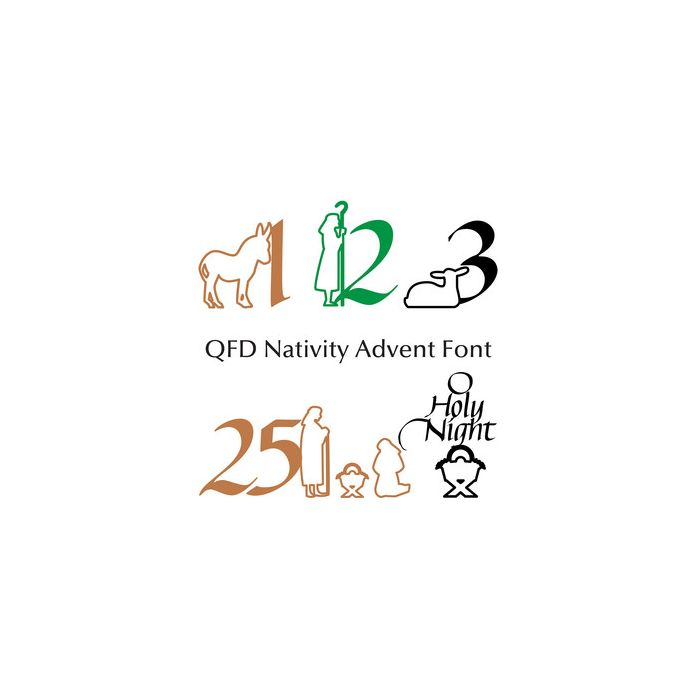 qfd nativity advent font