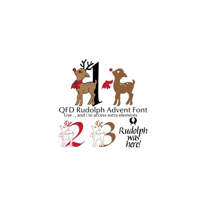 qfd rudolph advent font