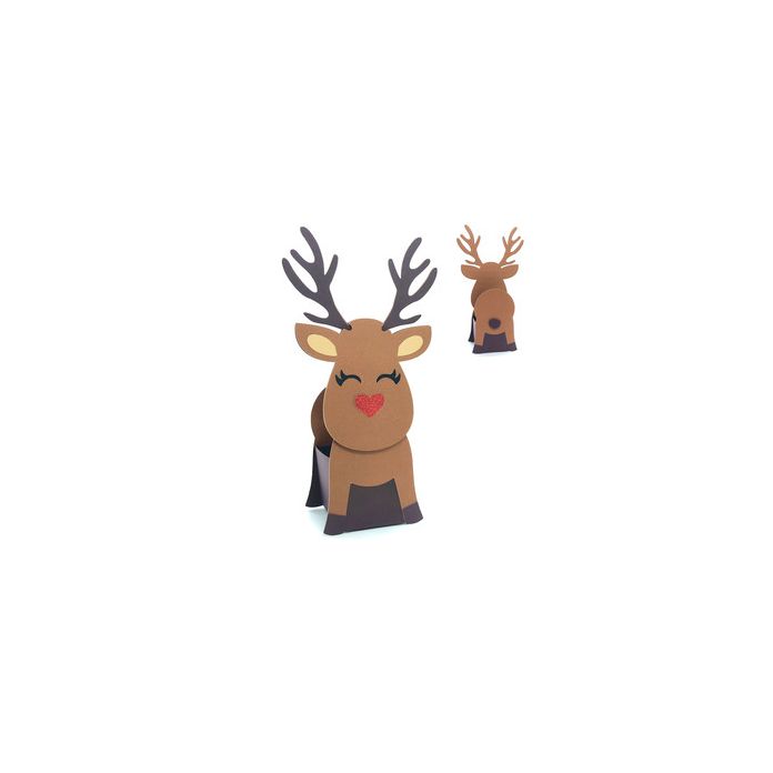 3d christmas reindeer box