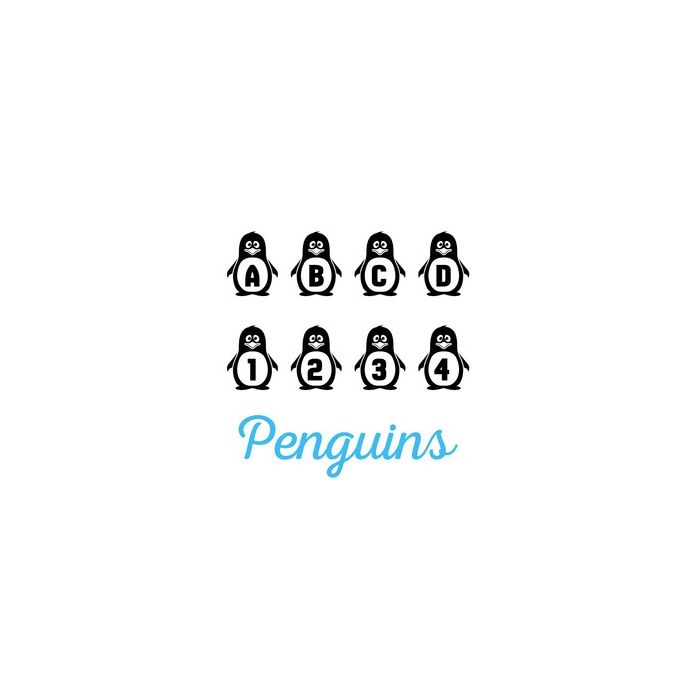 penguins monogram font