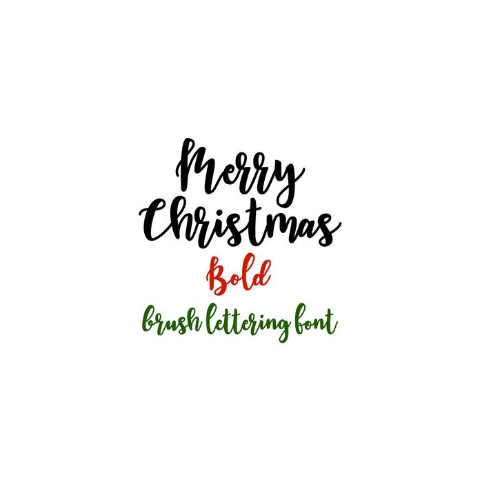 merry christmas bold brush lettering font