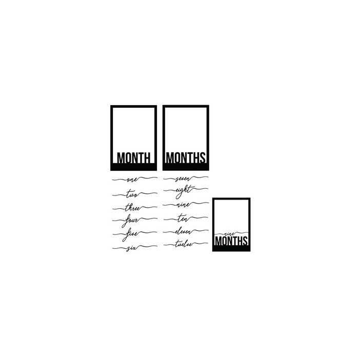 baby month frames set