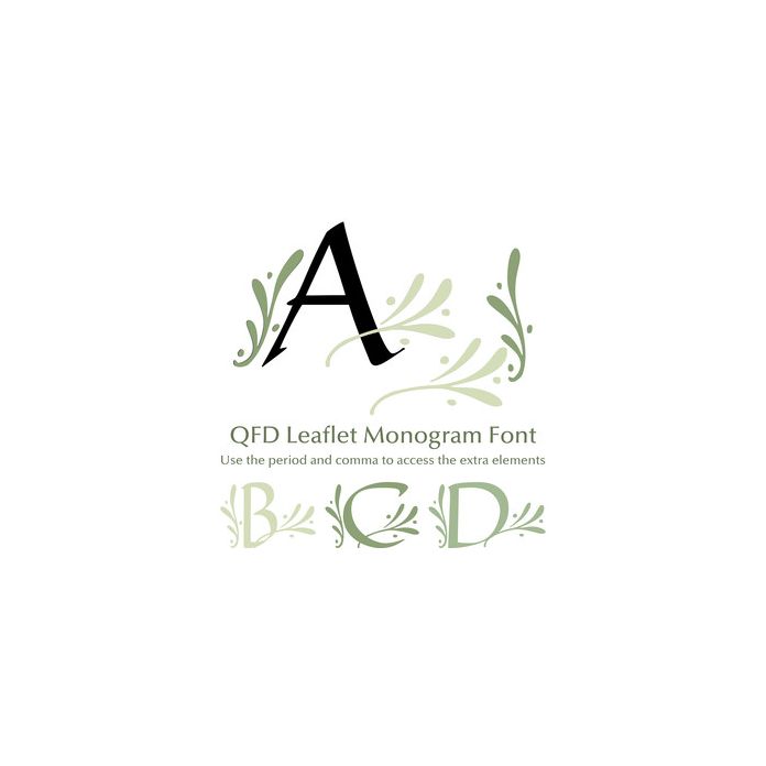 qfd leaflet monogram font
