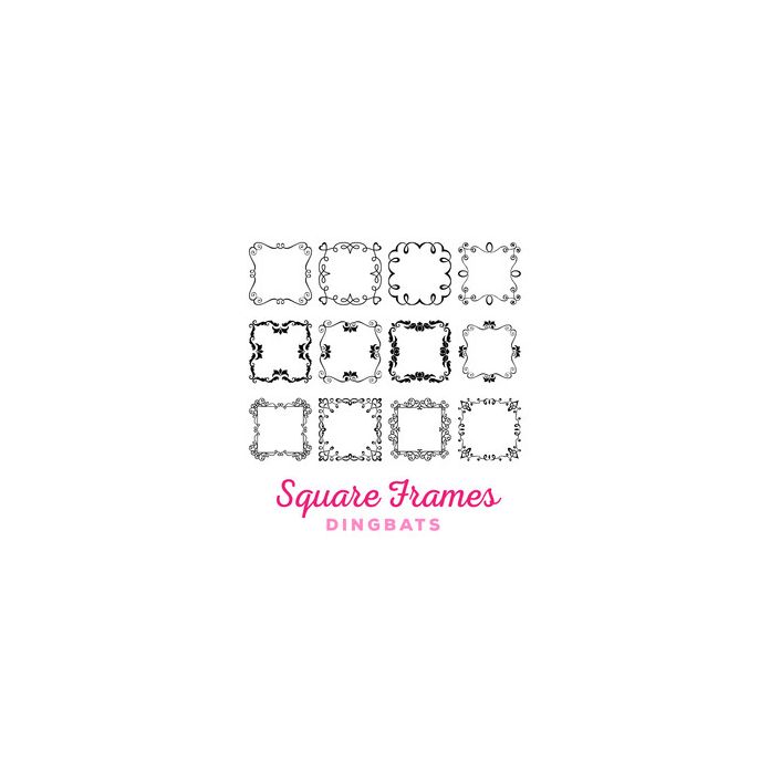 square frames dingbats