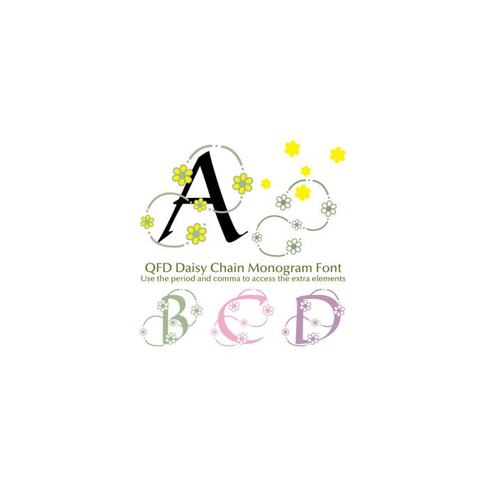 qfd daisy chain monogram font