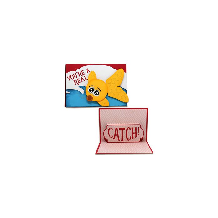 real catch pop-up card
