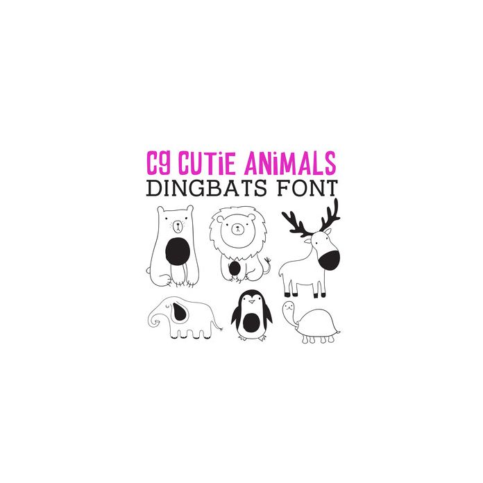 cg cutie animals dingbats