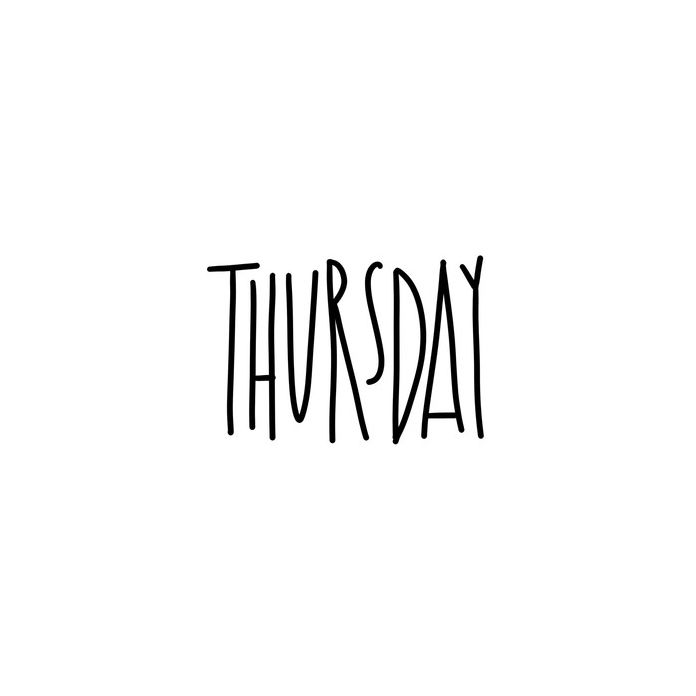 thursday word art