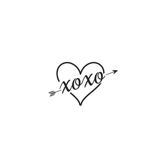 xoxo arrow heart