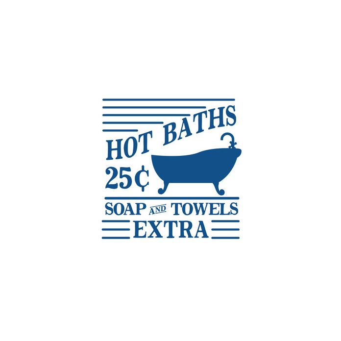 hot baths sign