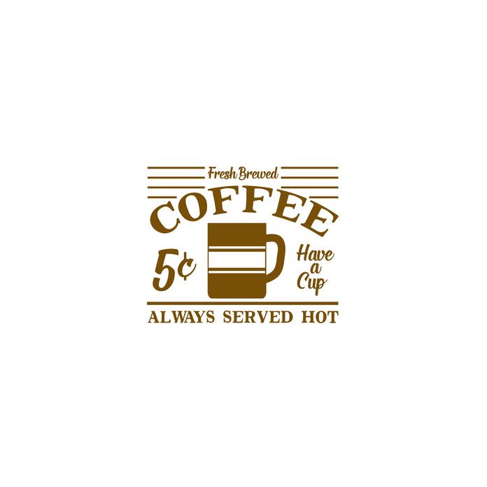 fresh brewed coffee sign
