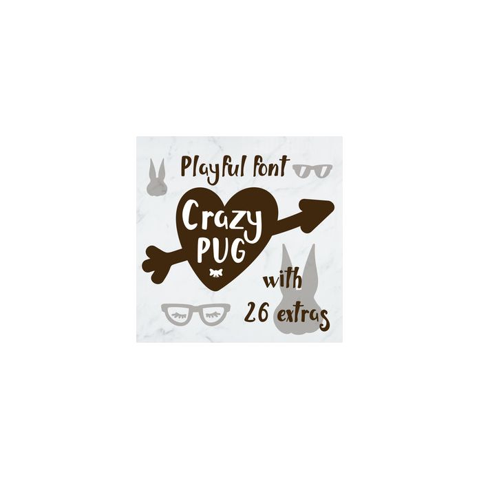 crazy pug font
