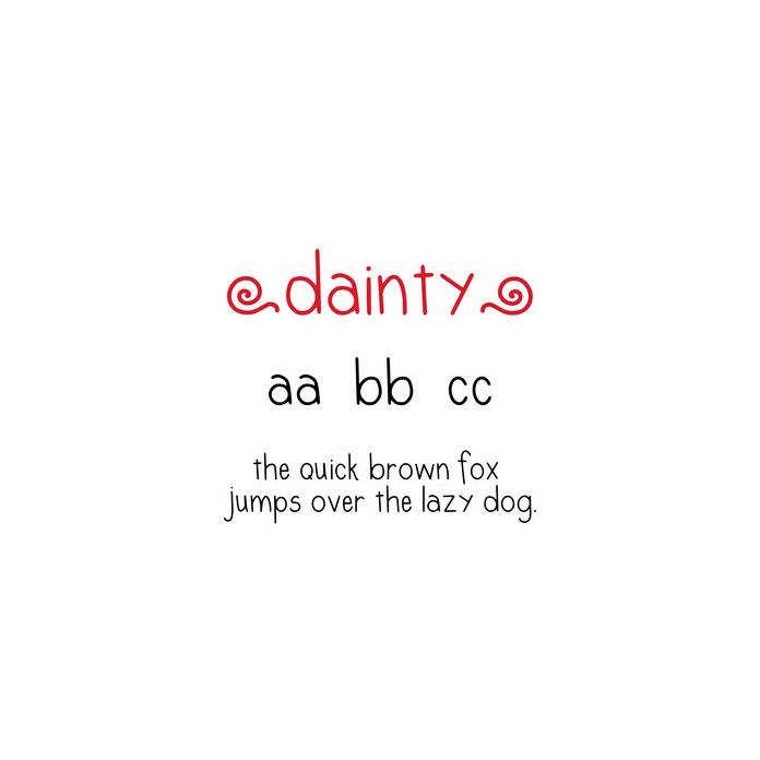 cg dainty font