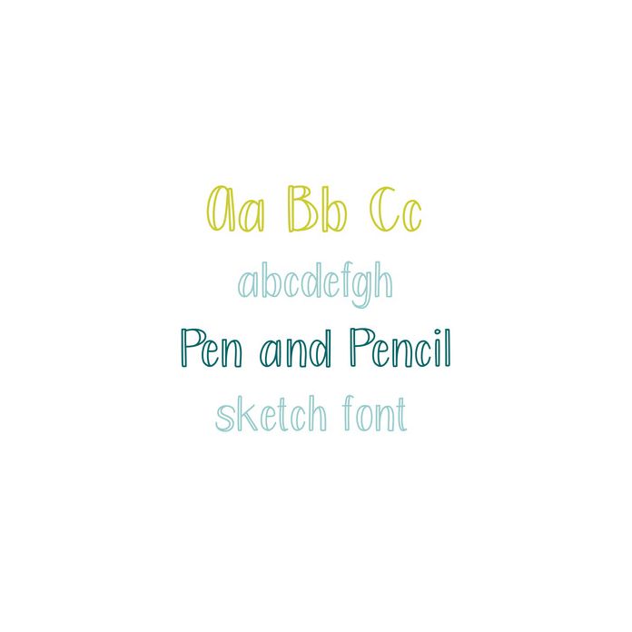pen and pencil sketch font