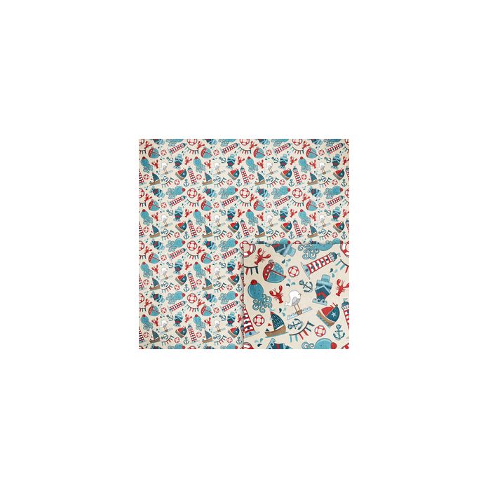nautical icons cream background paper