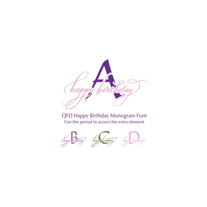qfd happy birthday monogram font