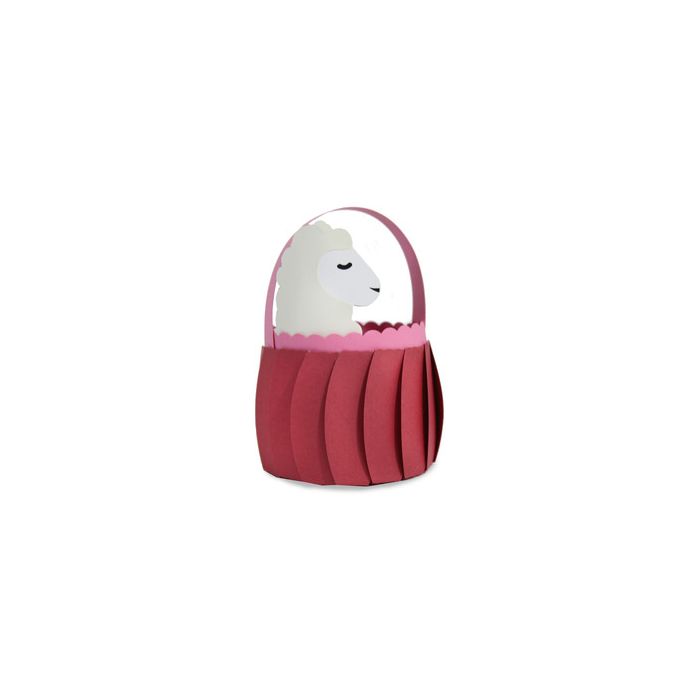 cute llama basket