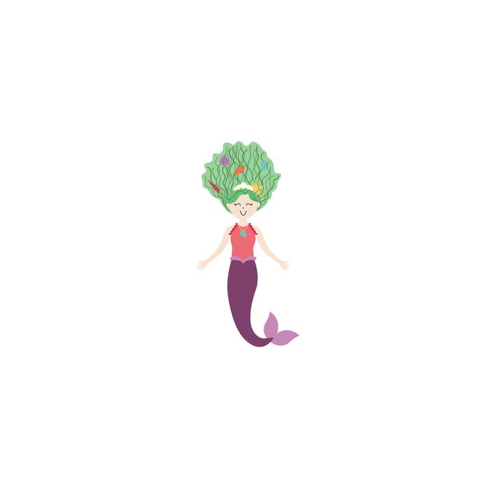 mermaid with green hair