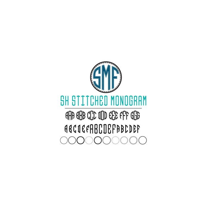 sh stitched monogram font