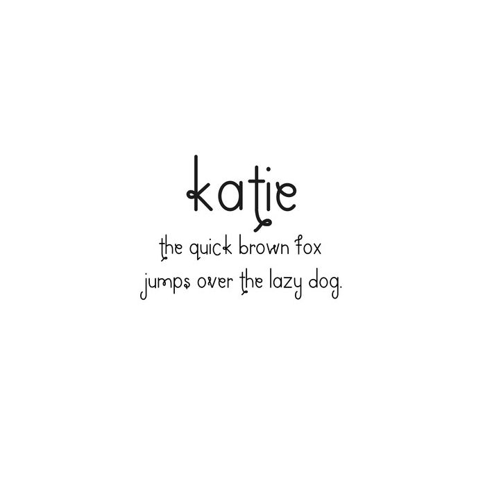 cg katie font