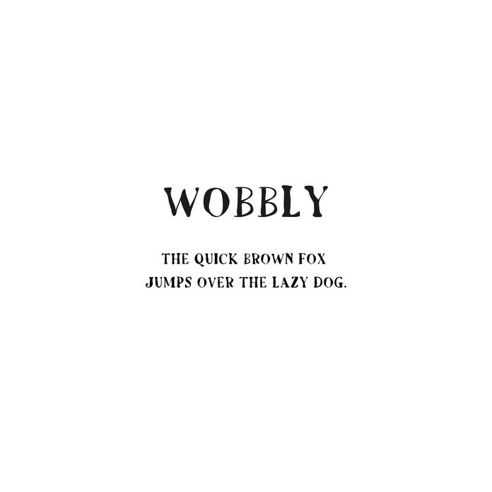 cg wobbly font