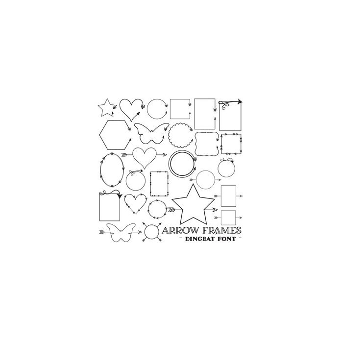 arrow frames dingbat font
