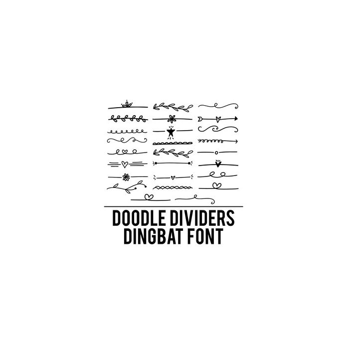 doodle dividers dingbat font
