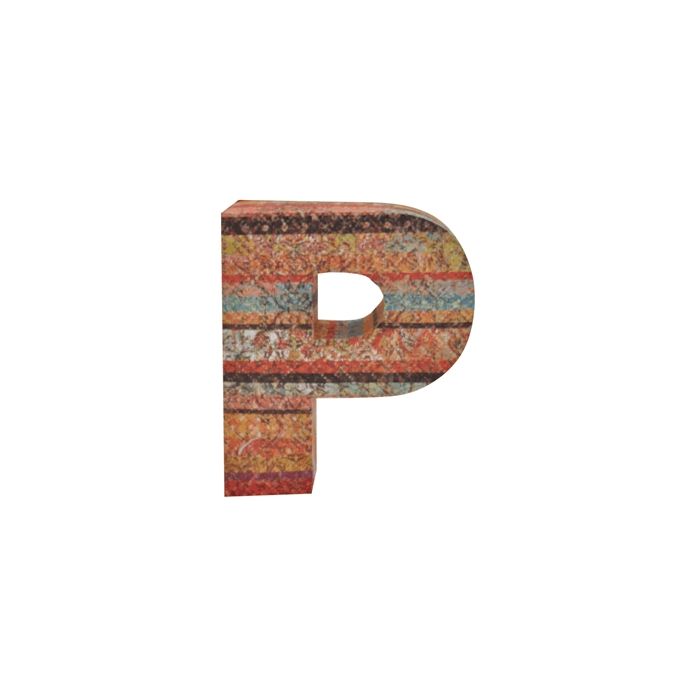 3d block letter p