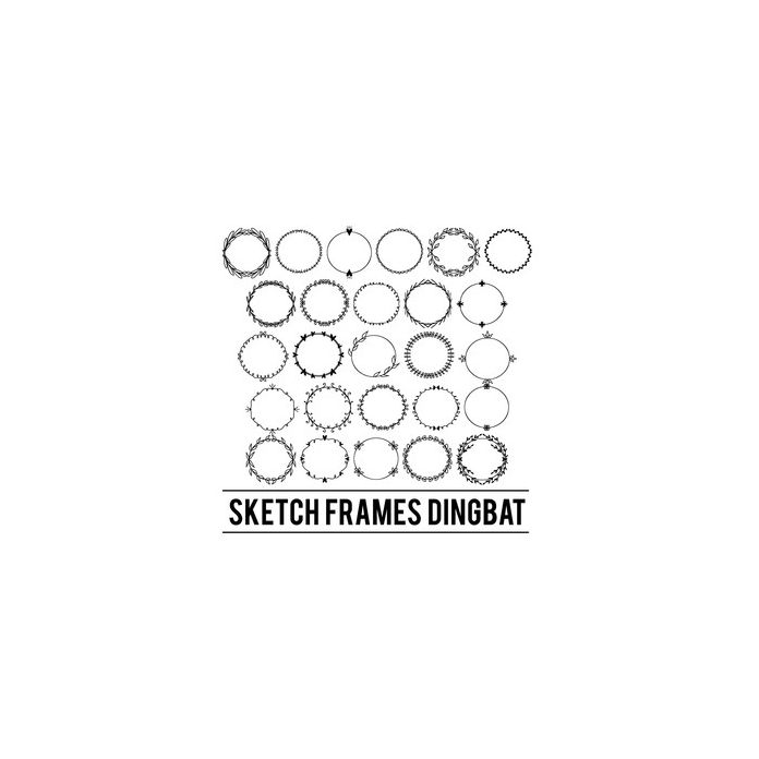 sketch frames dingbat font