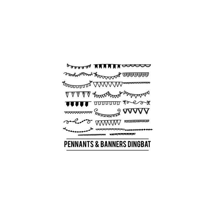 pennants & banners dingbat font
