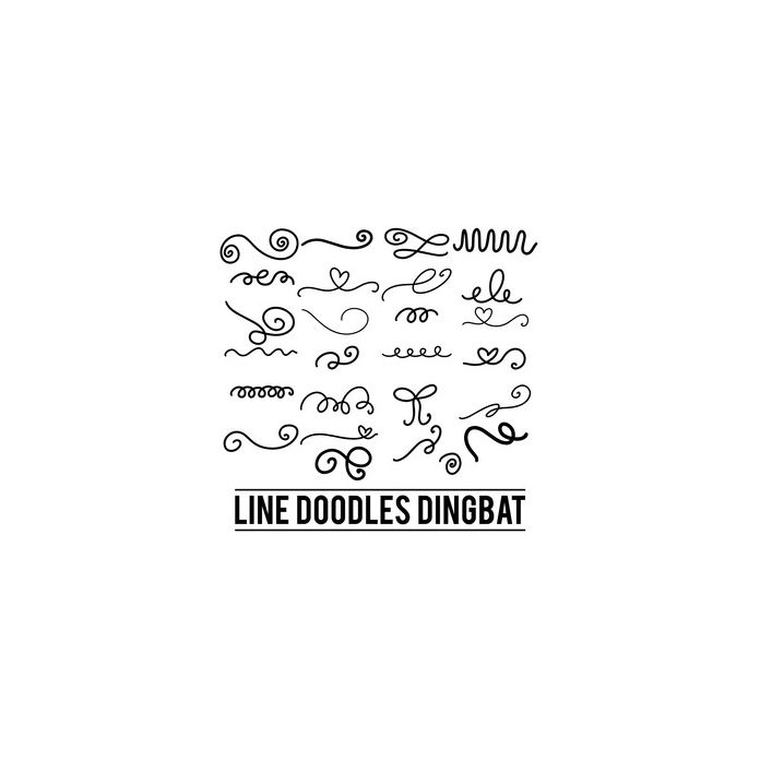 line doodles dingbat font